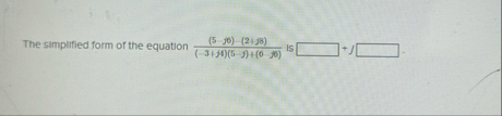 Solved The simplified form of the equation | Chegg.com