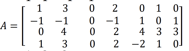 Solved For each matrix A below, find the basis for the | Chegg.com