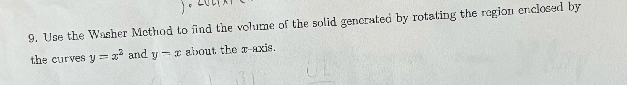 Solved Use the Washer Method to find the volume of the solid | Chegg.com