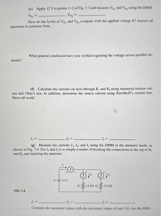 Solved In a parallel circuit (Fig. 7.1), the voltage across | Chegg.com