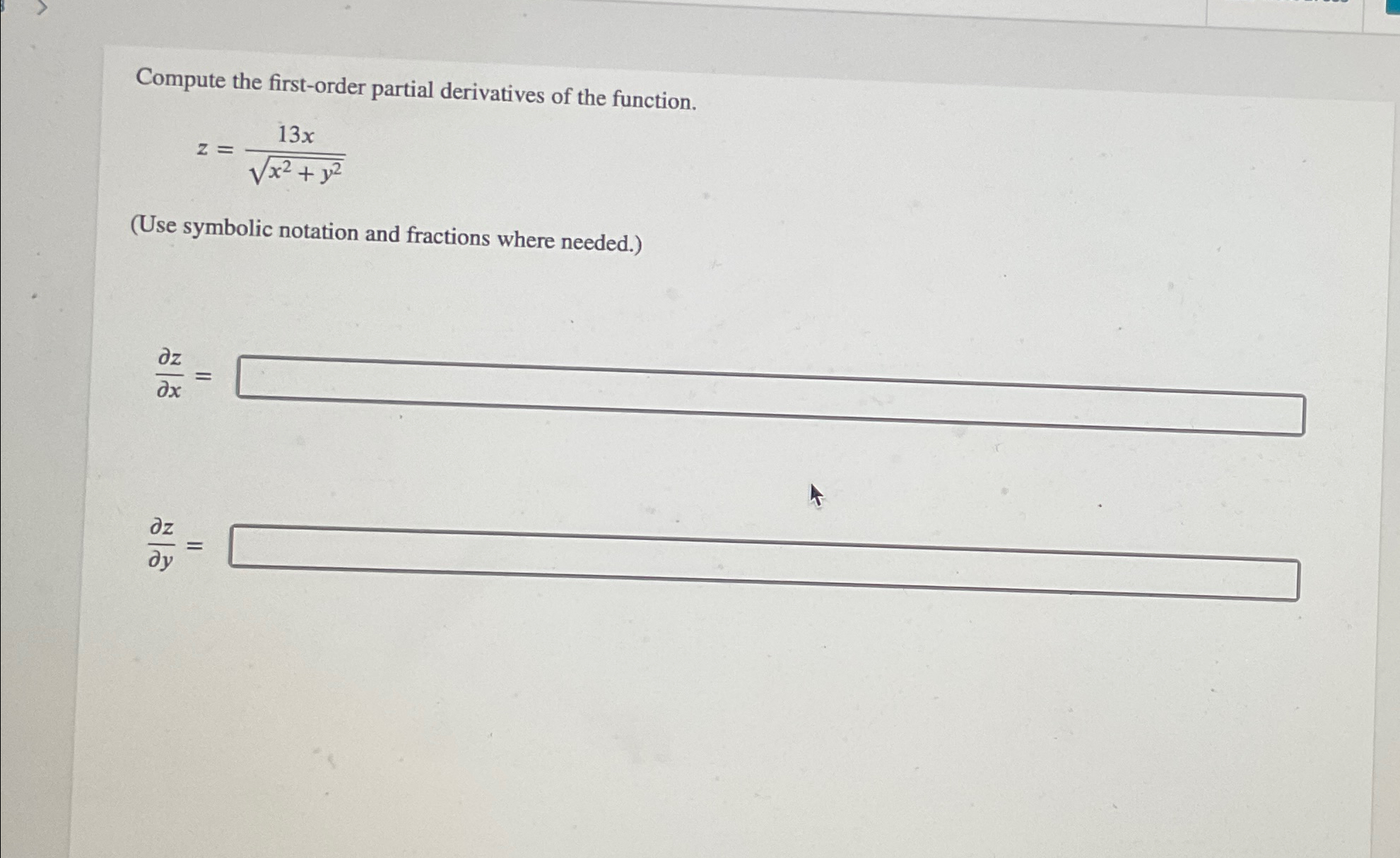 Solved Compute the first-order partial derivatives of the | Chegg.com