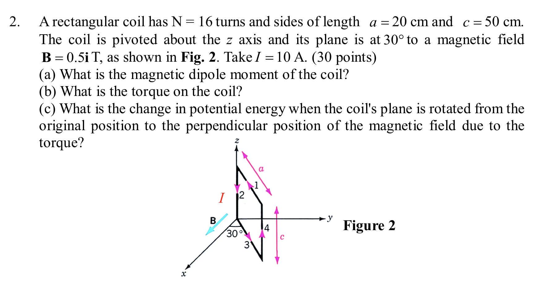 Solved A rectangular coil has N=16 ﻿turns and sides of | Chegg.com