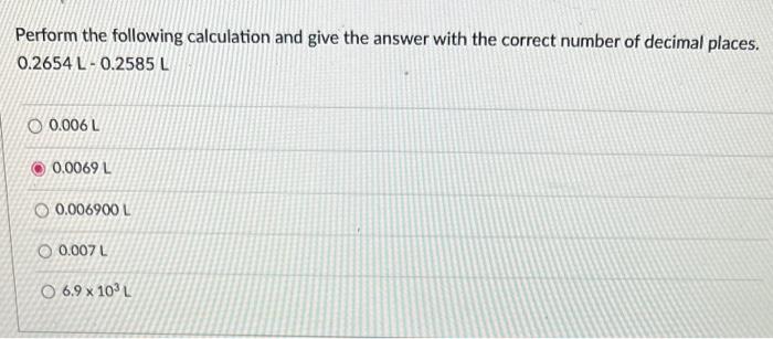 [Solved]: Perform the following calculation and give the an