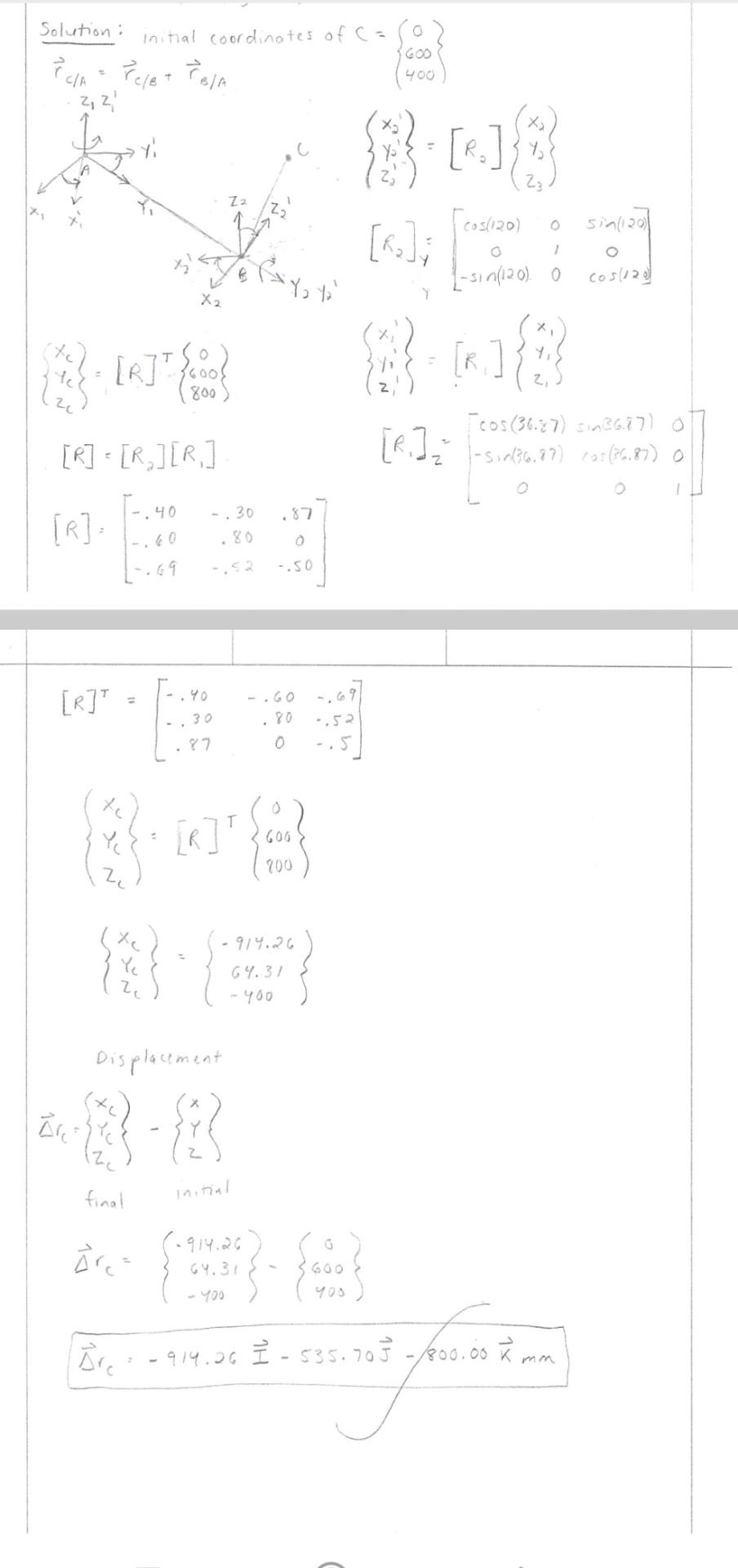 Solved - 1. At the initial position 0, = 0º,02 = 0', and 03 | Chegg.com