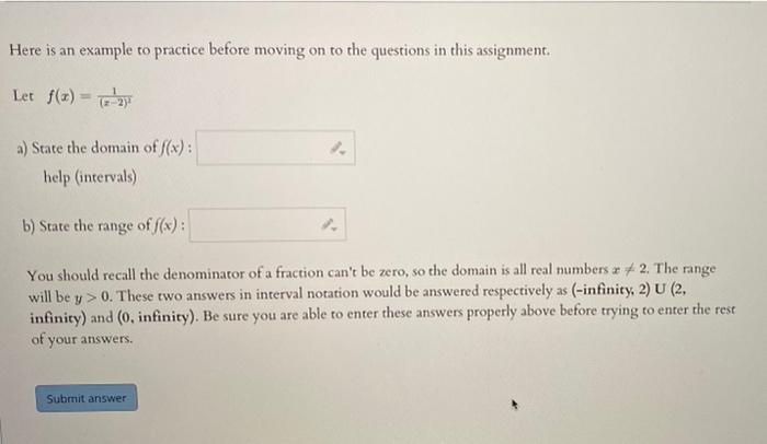 Solved In order to help you enter your answers in interval | Chegg.com