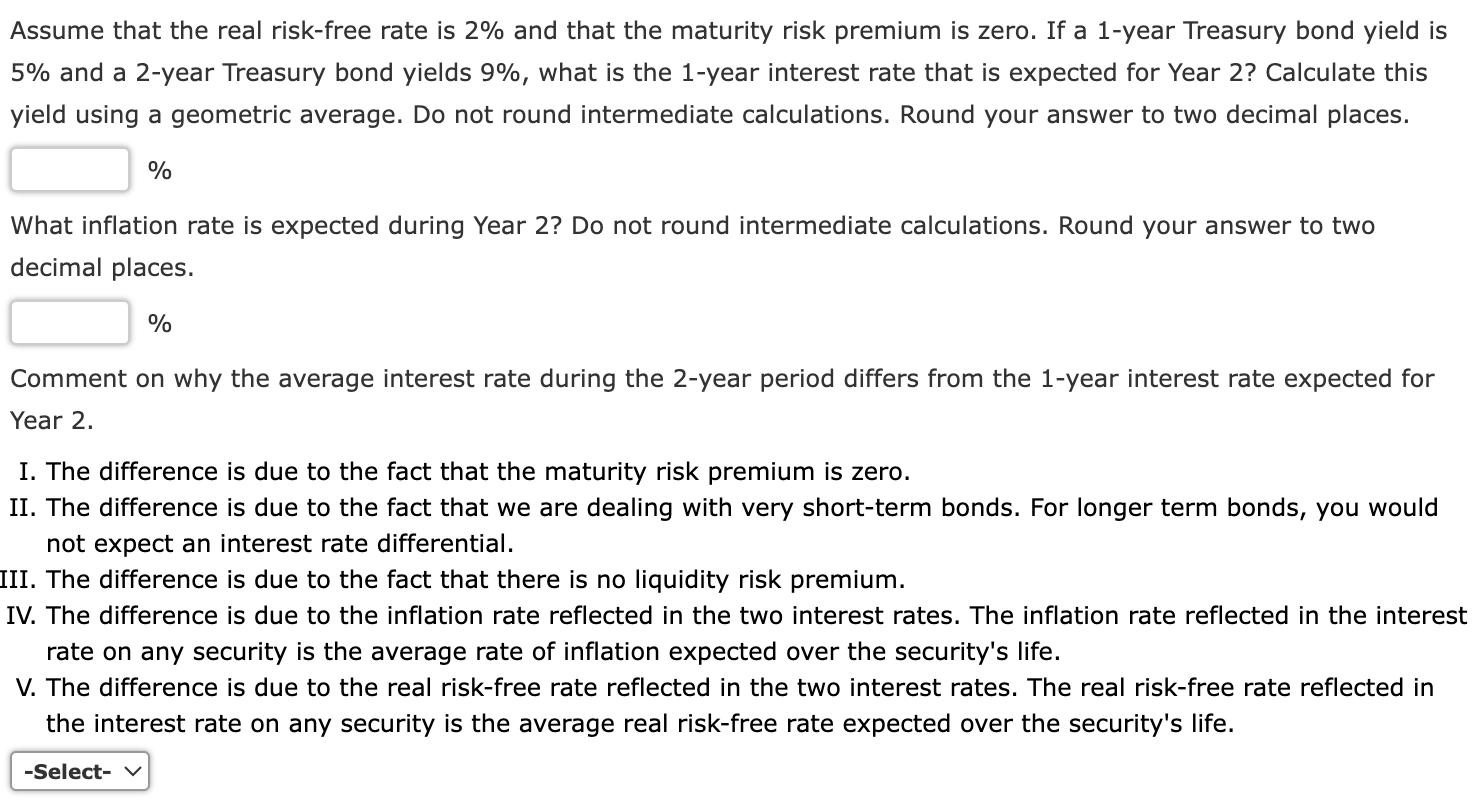 Solved Assume that the real risk-free rate is 2% ﻿and that | Chegg.com