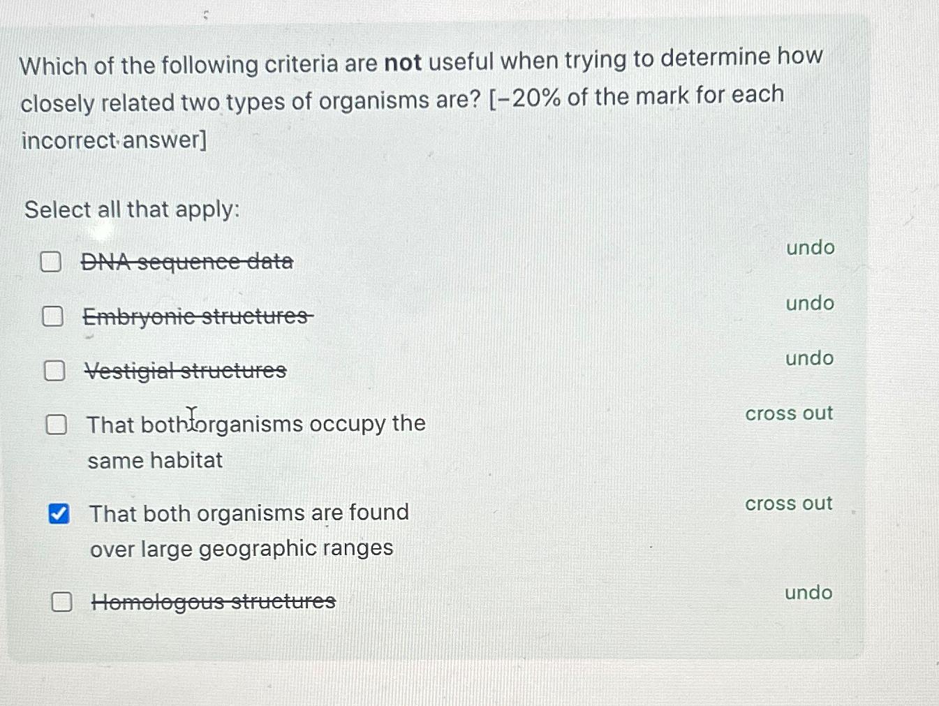 Solved Which of the following criteria are not useful when | Chegg.com