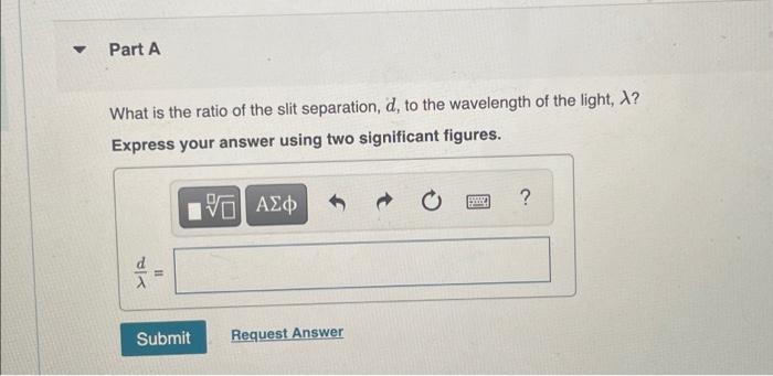Solved In Young's two-slit experiment, the first dark fringe | Chegg.com