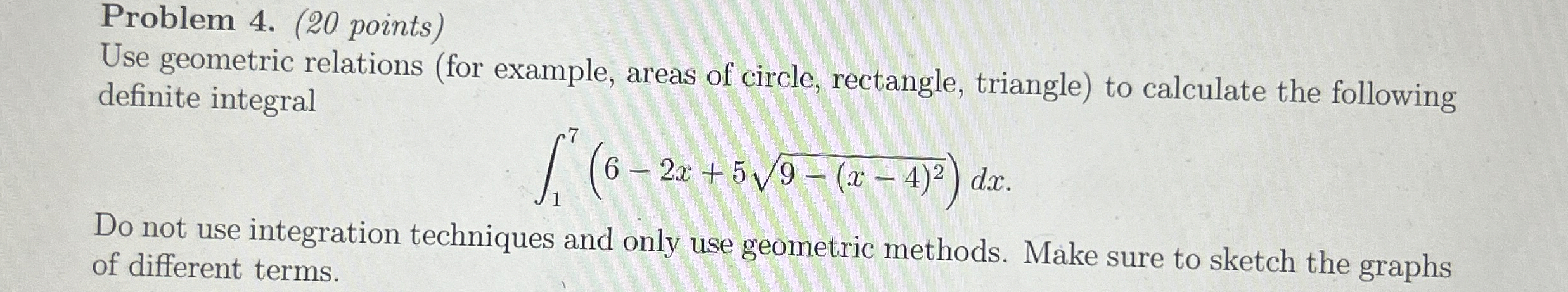 Solved Problem 4. (20 ﻿points)Use geometric relations (for | Chegg.com