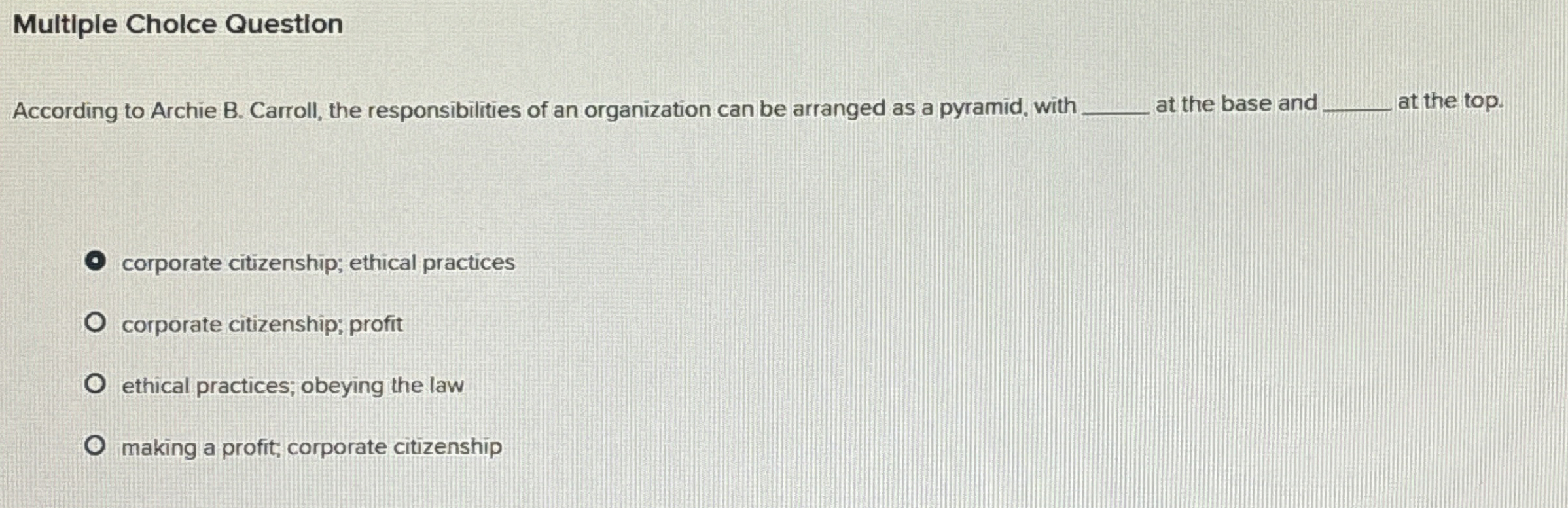 Solved Multiple Cholce QuestionAccording to Archie B. | Chegg.com