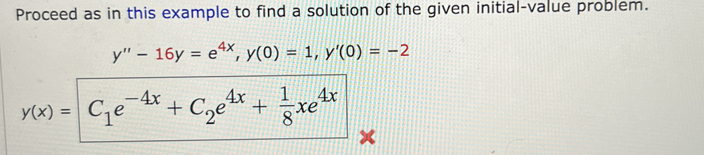 Solved Proceed as in this example to find a solution of the | Chegg.com