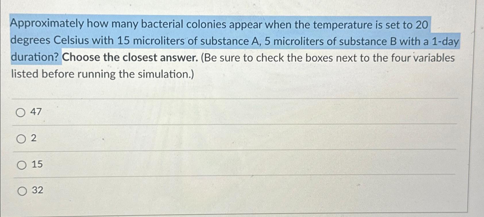 Solved Approximately how many bacterial colonies appear when | Chegg.com