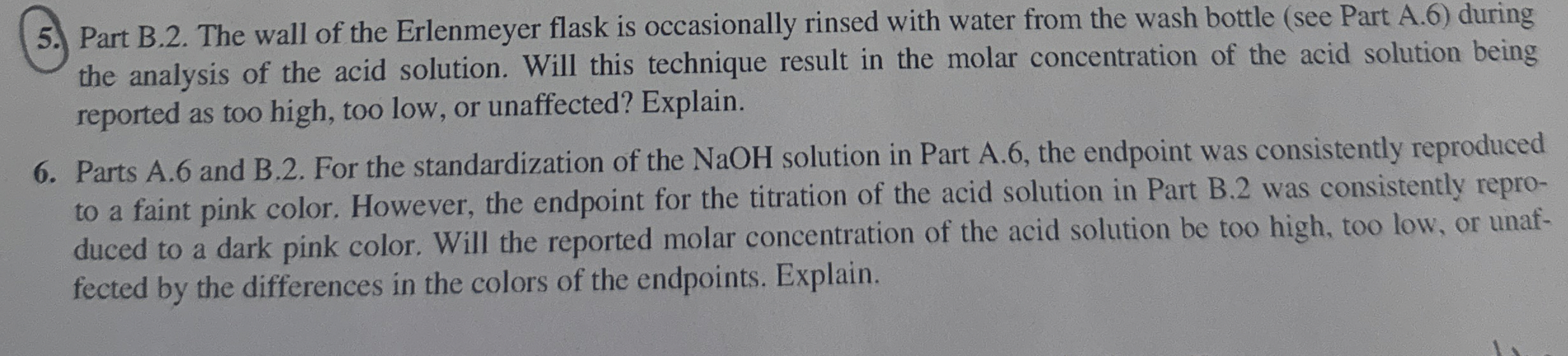 Solved Part B.2. ﻿The wall of the Erlenmeyer flask is | Chegg.com