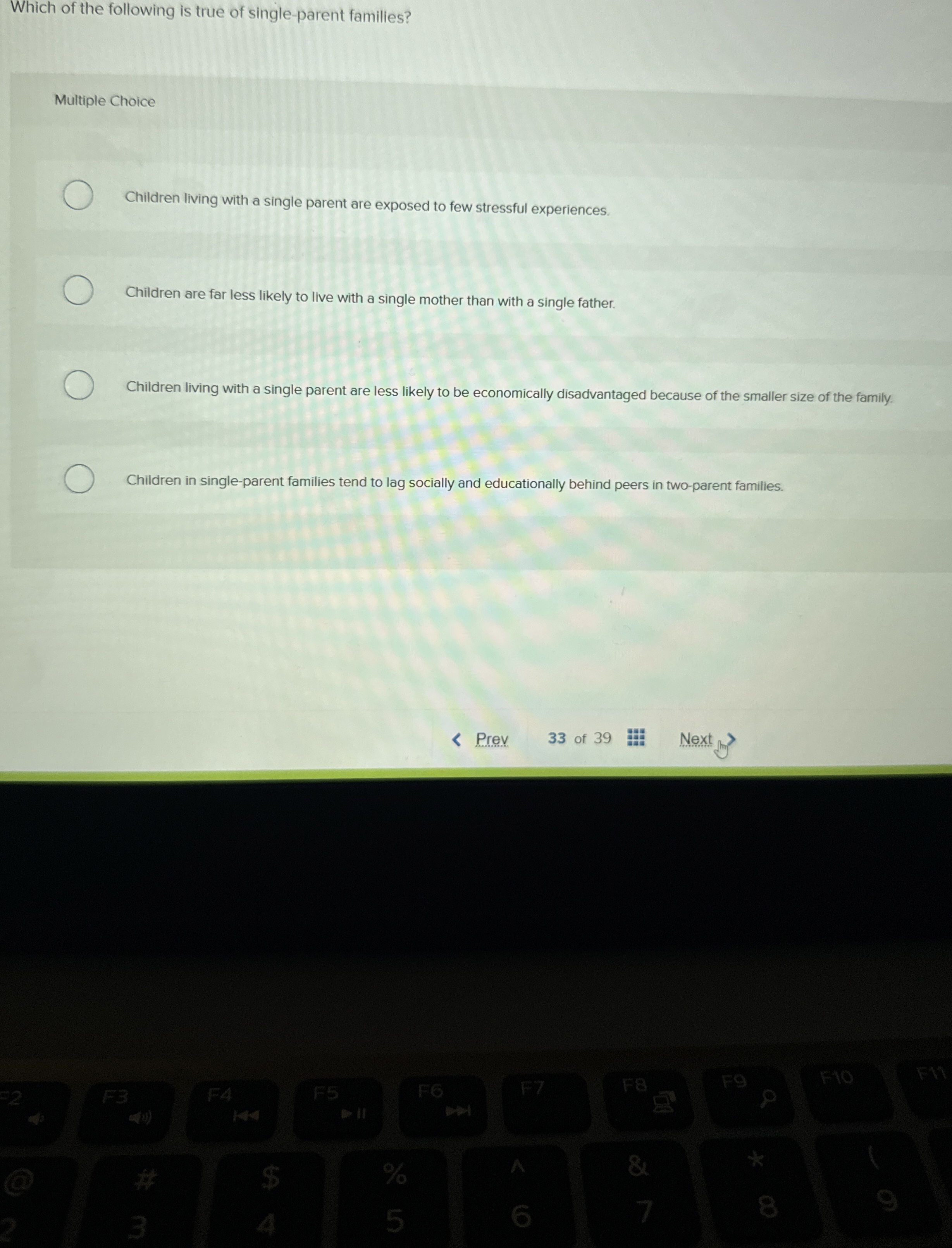 Solved Which of the following is true of single-parent | Chegg.com