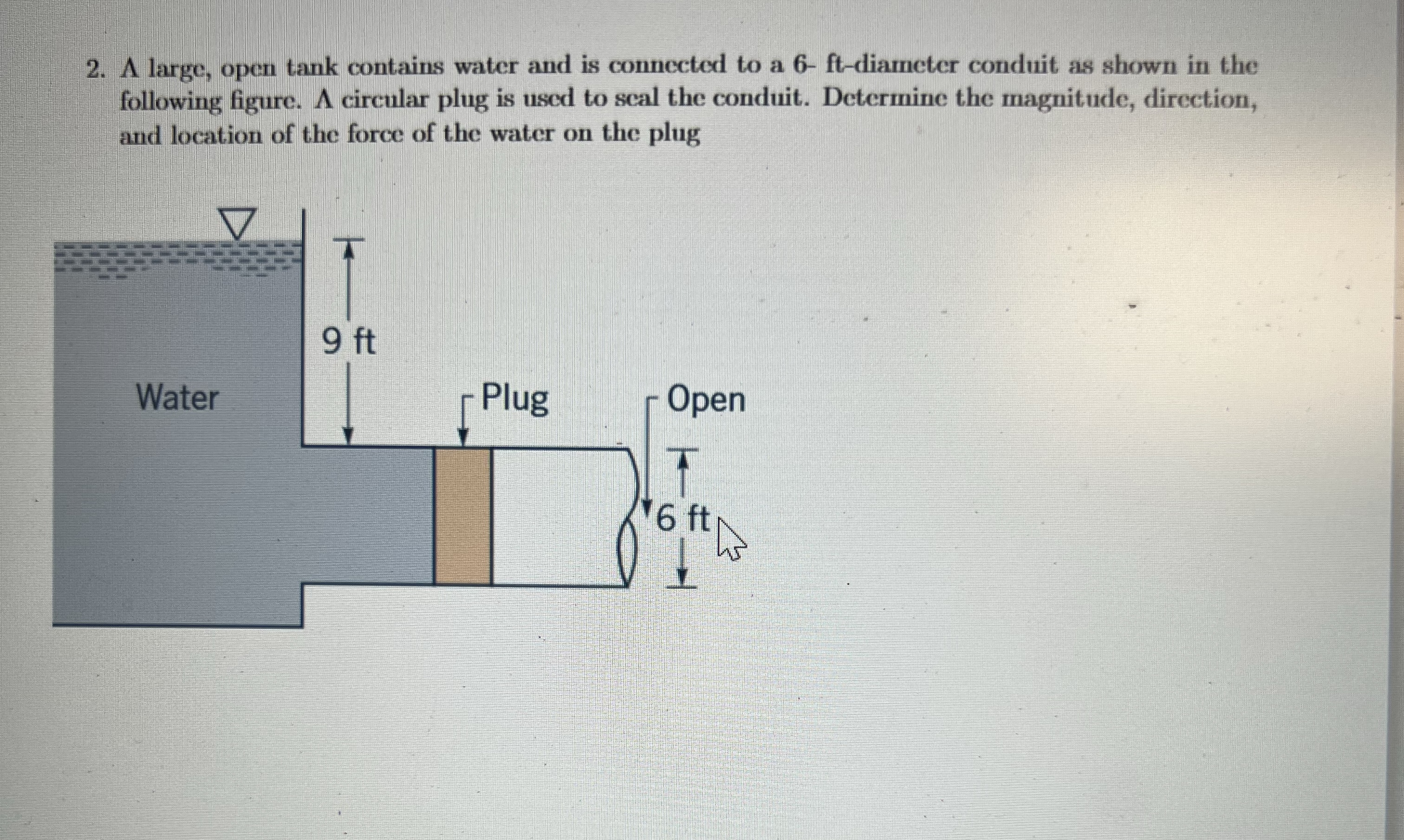 Solved A large, open tank contains water and is connected to | Chegg.com
