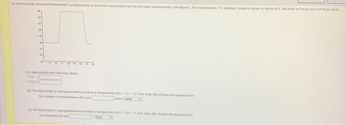 Solved An electronically controlled thermostat is programmed | Chegg.com