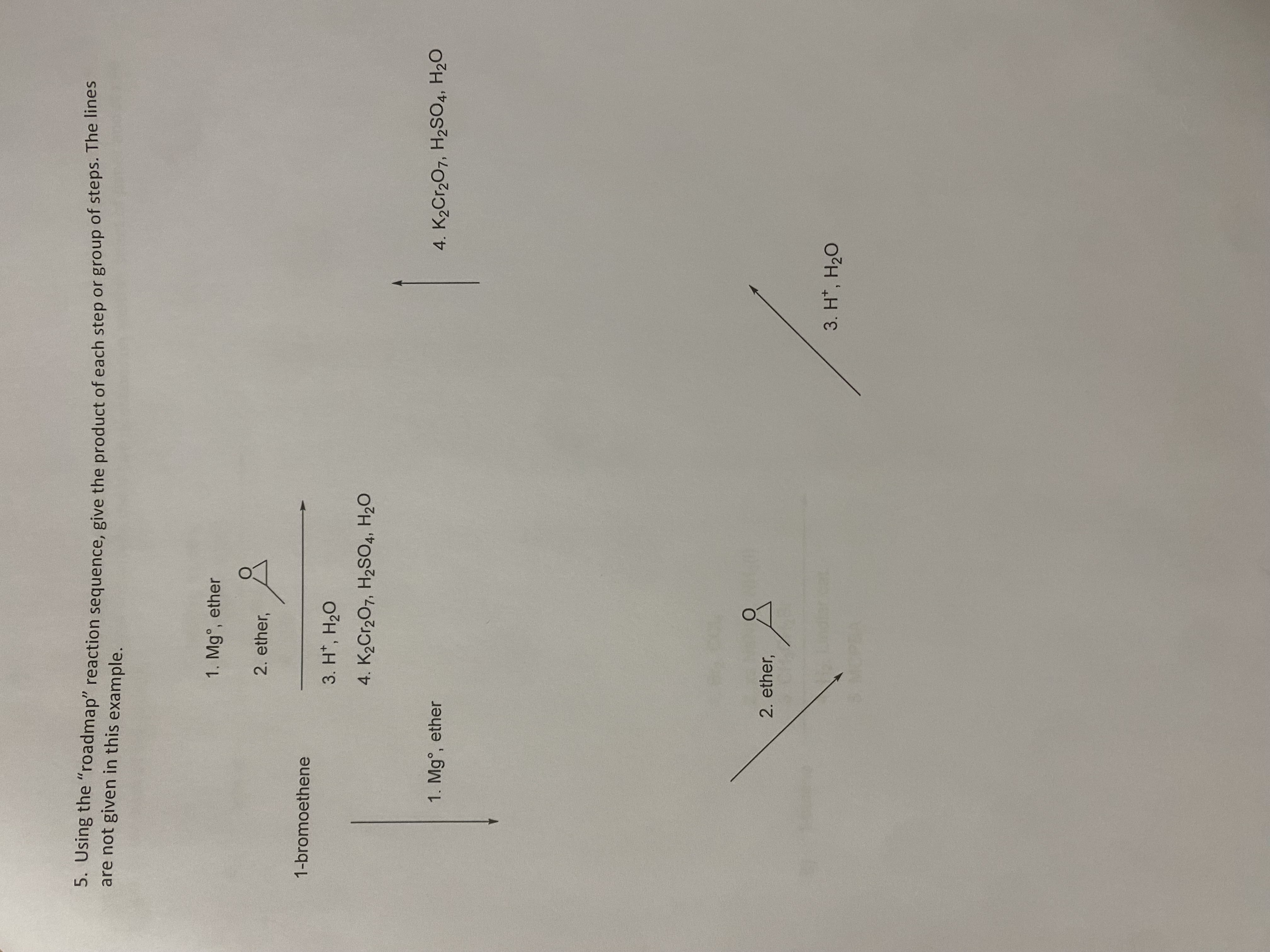 Solved Using the "roadmap" reaction sequence, give the | Chegg.com