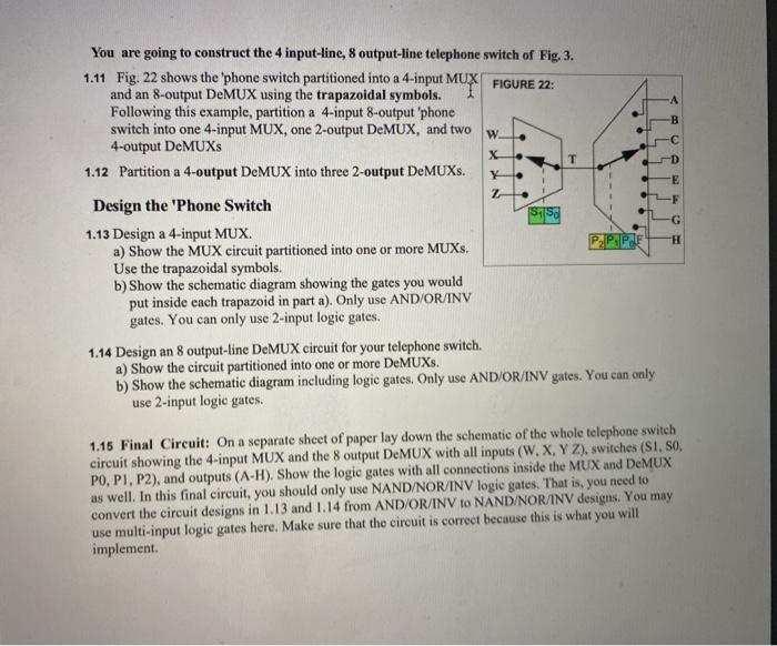 A B Y. - You are going to construct the 4 input-line, | Chegg.com