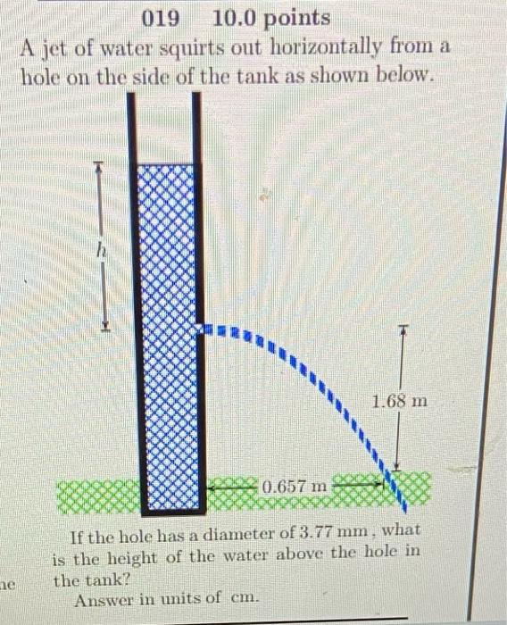 Solved 01810.0 points A fireman standing on a 4.6 m high | Chegg.com