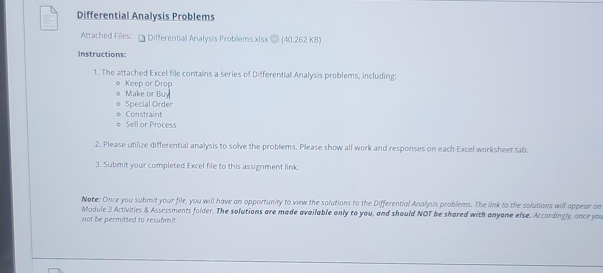 Differential Analysis Problems Attached Files: | Chegg.com