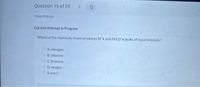 Solved Current Attempt in Progress Which of the chemicals | Chegg.com