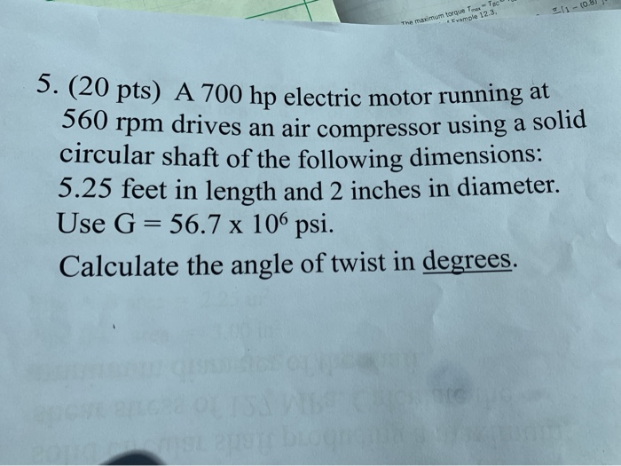 Solved 11-08 The maximum torque Tres - Tec vample 12.3. 5. | Chegg.com