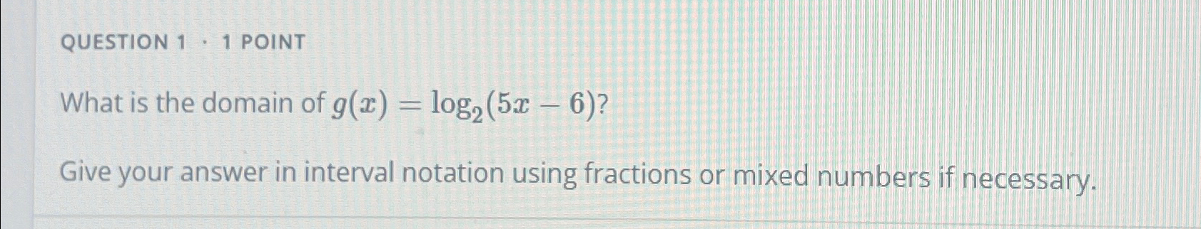 Solved QUESTION 1 - 1 ﻿POINTWhat is the domain of | Chegg.com