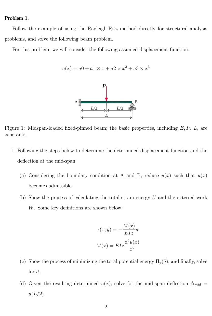Solved Problem 1. Follow the example of using the | Chegg.com