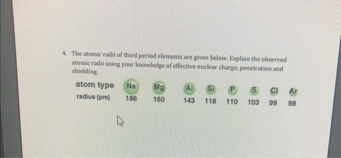 Solved 3 Write The Abbreviated Electron Configuration For