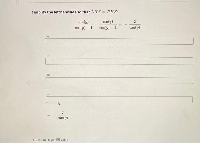 Solved Simplify the lefthandside so that LHS=RHS : | Chegg.com