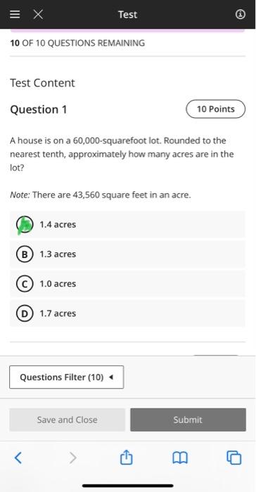 Solved Test 10 OF 10 QUESTIONS REMAINING Test Content | Chegg.com