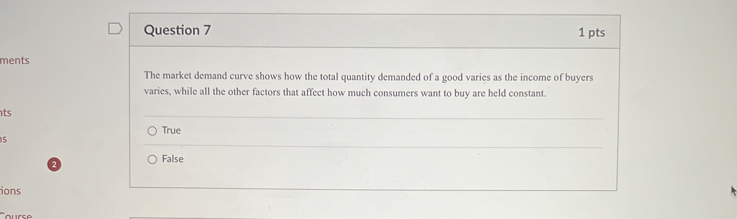 Solved Question 71 ﻿ptsThe market demand curve shows how the | Chegg.com