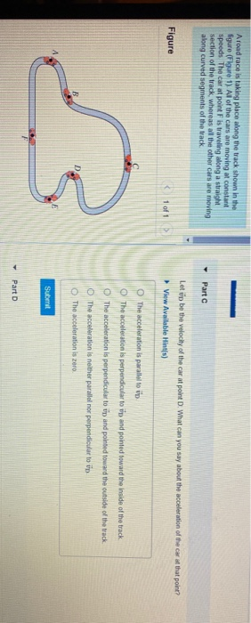 Solved Aroad race is taking place along the track shown in | Chegg.com