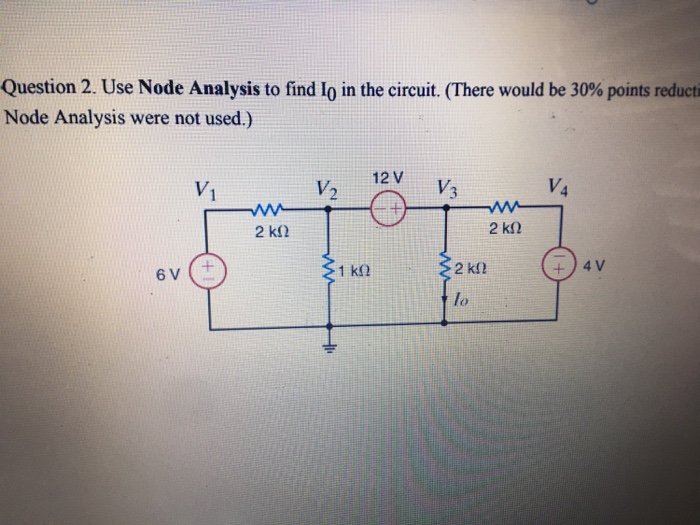 Solved Question 2. Use Node Analysis to find Io in the | Chegg.com