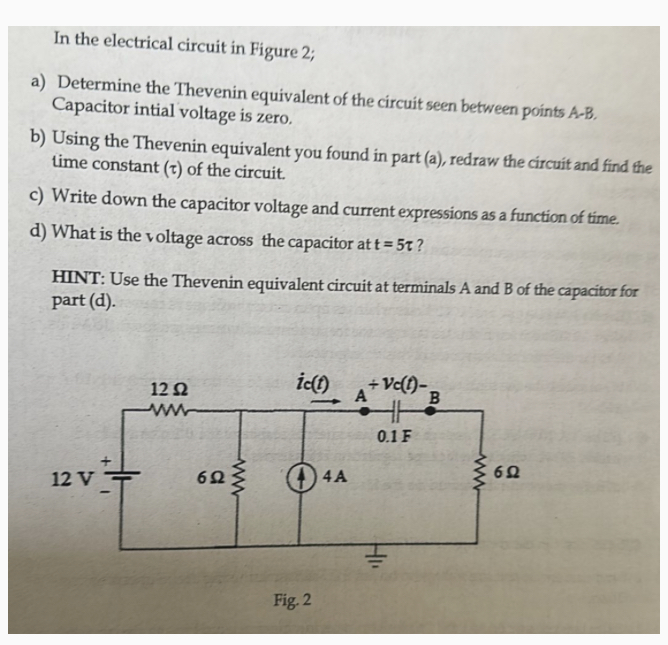 Solved In the electrical circuit in Figure 2;a) ﻿Determine | Chegg.com