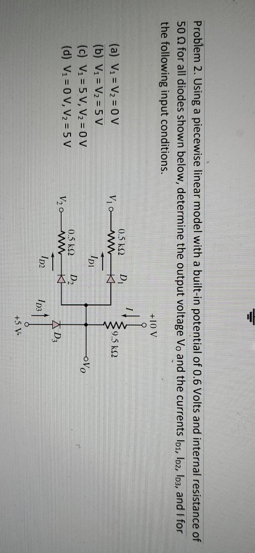 Solved Problem 2. Using a piecewise linear model with a | Chegg.com