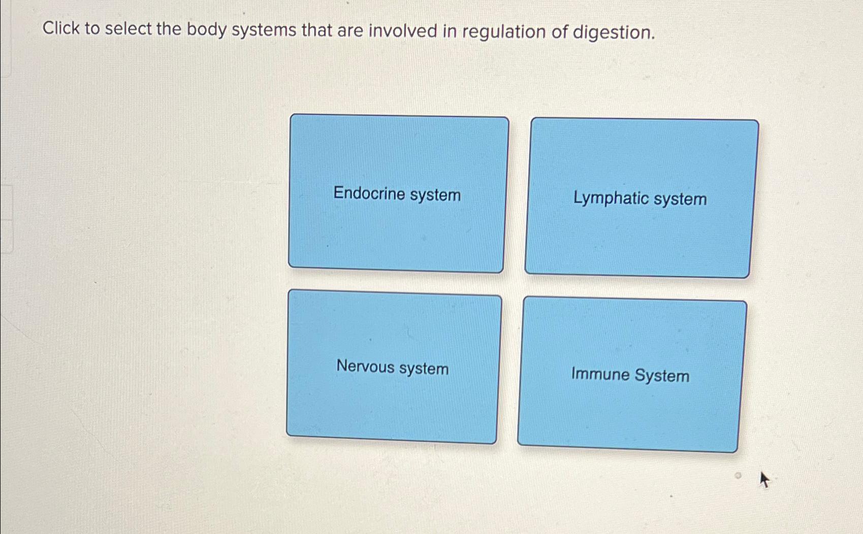 Solved Click to select the body systems that are involved in | Chegg.com