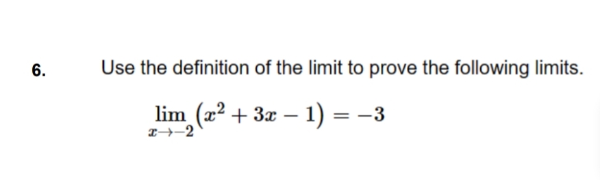 Solved Use the definition of the limit to prove the | Chegg.com