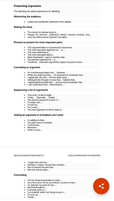 write a debate script for 4 people. each people only | Chegg.com