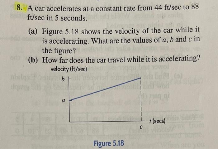 [solved] 5 1 8 8 A Car Accelerates At A Constant Rate Fr