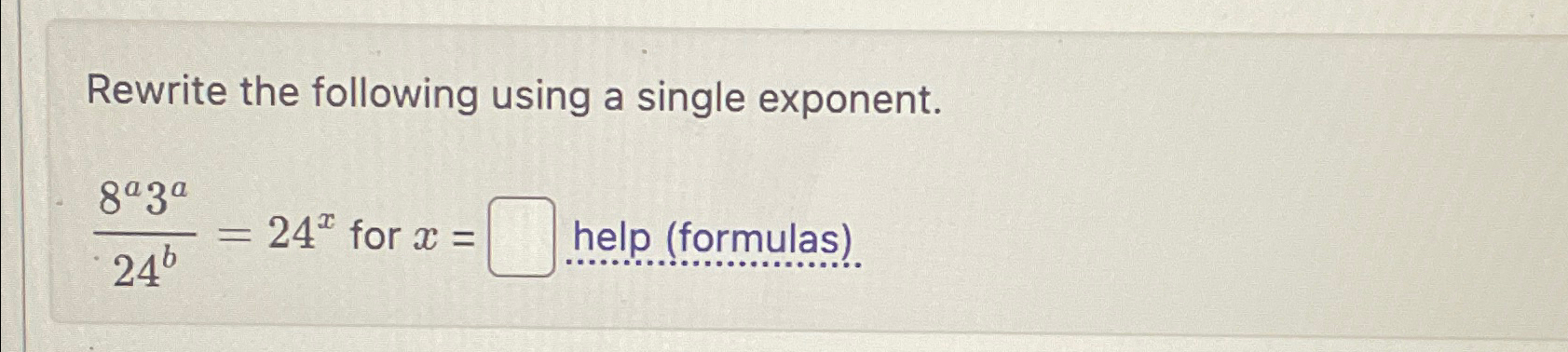 Solved Rewrite the following using a single | Chegg.com
