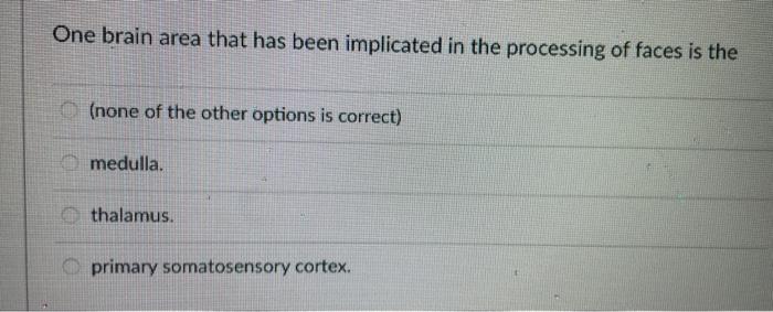 Solved One brain area that has been implicated in the | Chegg.com