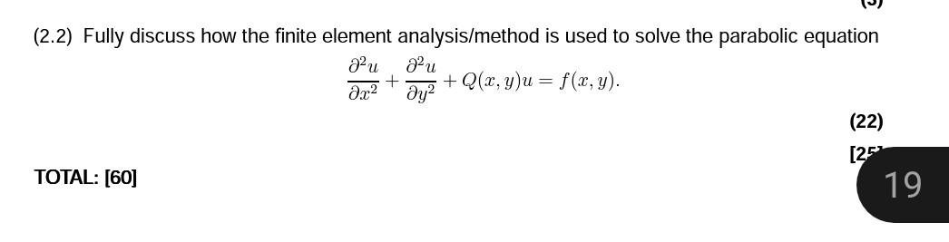 Solved 2 2 Fully Discuss How The Finite Element