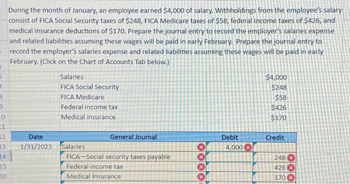 Solved During the month of January, an employee earned | Chegg.com