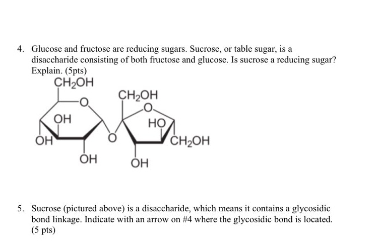 Solved Glucose and fructose are reducing sugars. Sucrose, or | Chegg.com