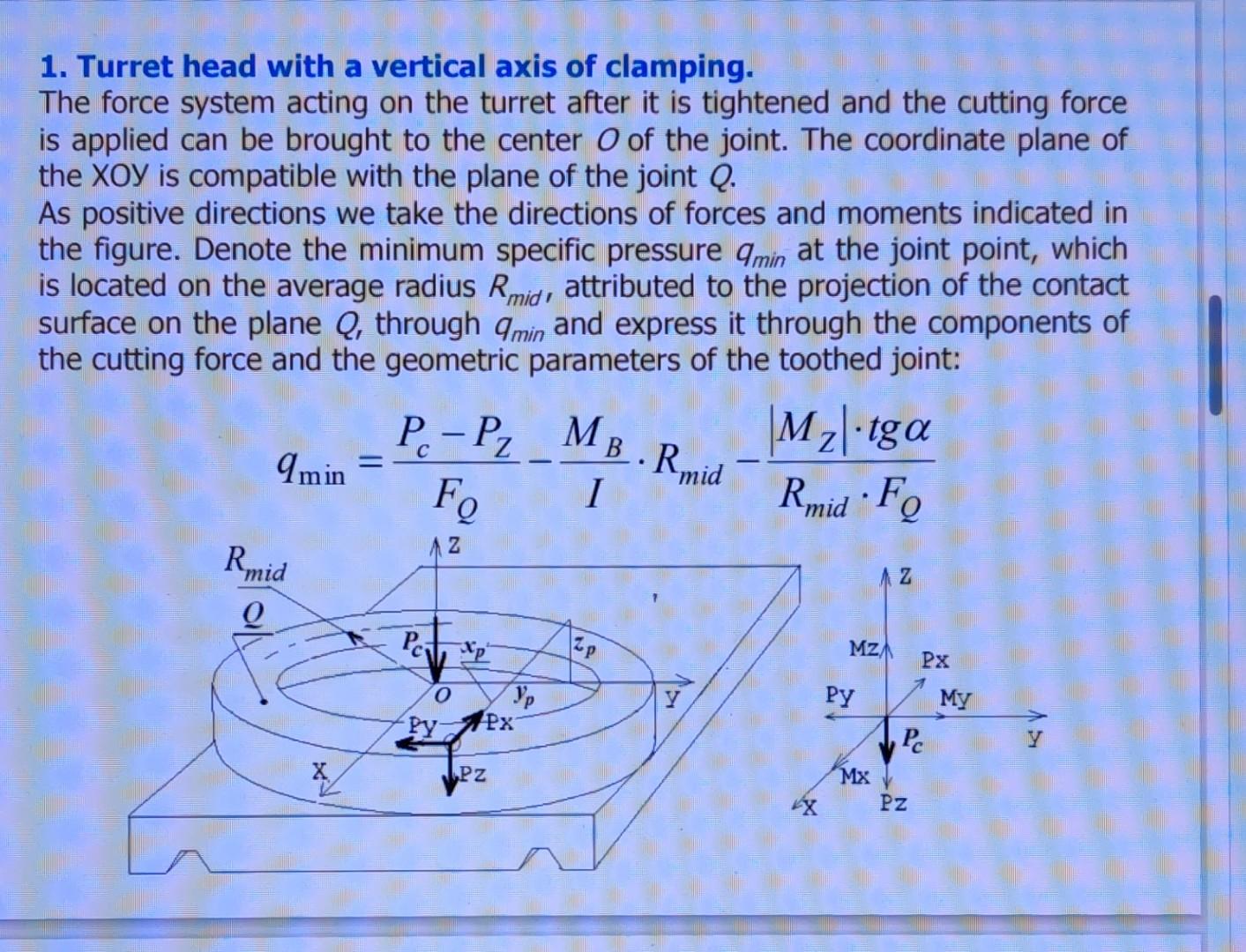 Task: to determine the minimum required clamping | Chegg.com