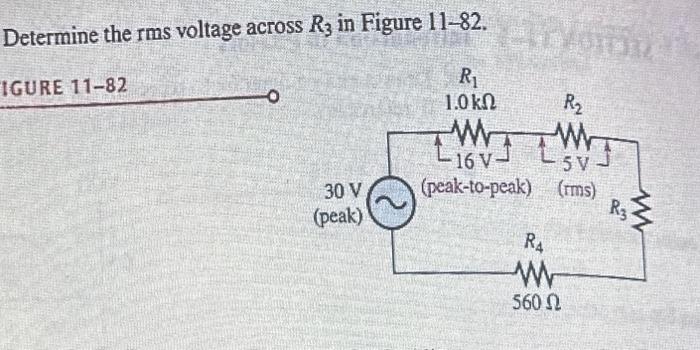 Solved Determine the rms voltage across R3 in Figure | Chegg.com