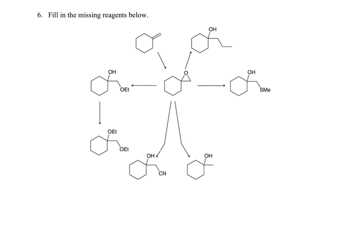 Solved 6. Fill in the missing reagents below. OH a a OH OH & | Chegg.com