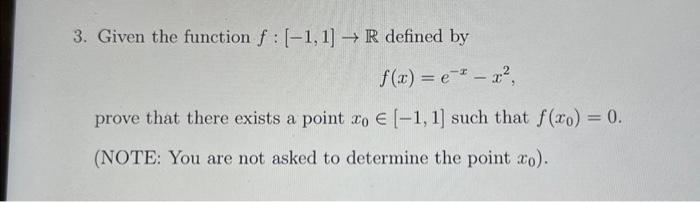 Solved 3. Given the function \\( f:[-1,1] \\rightarrow | Chegg.com