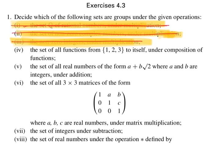 Solved (iv) the set of all functions from {1,2,3} to itself, | Chegg.com